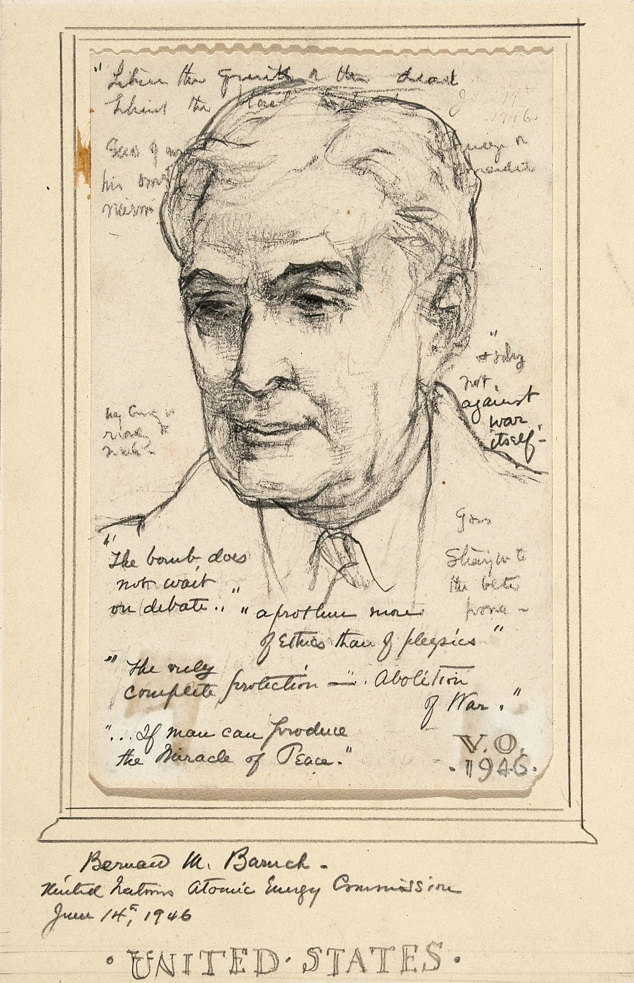 Bernard M. Baruch (1870-1965), Representative from the United States to ...