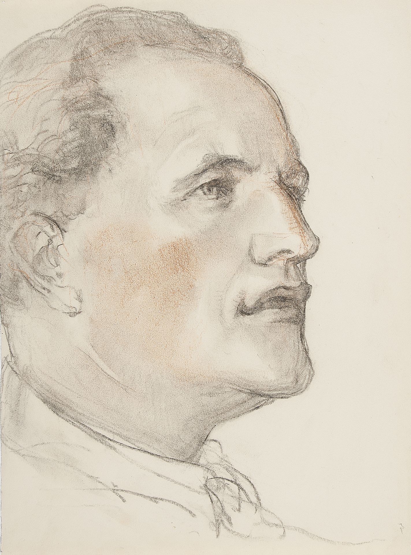 Portrait head study of unidentified man - Woodmere Art Museum