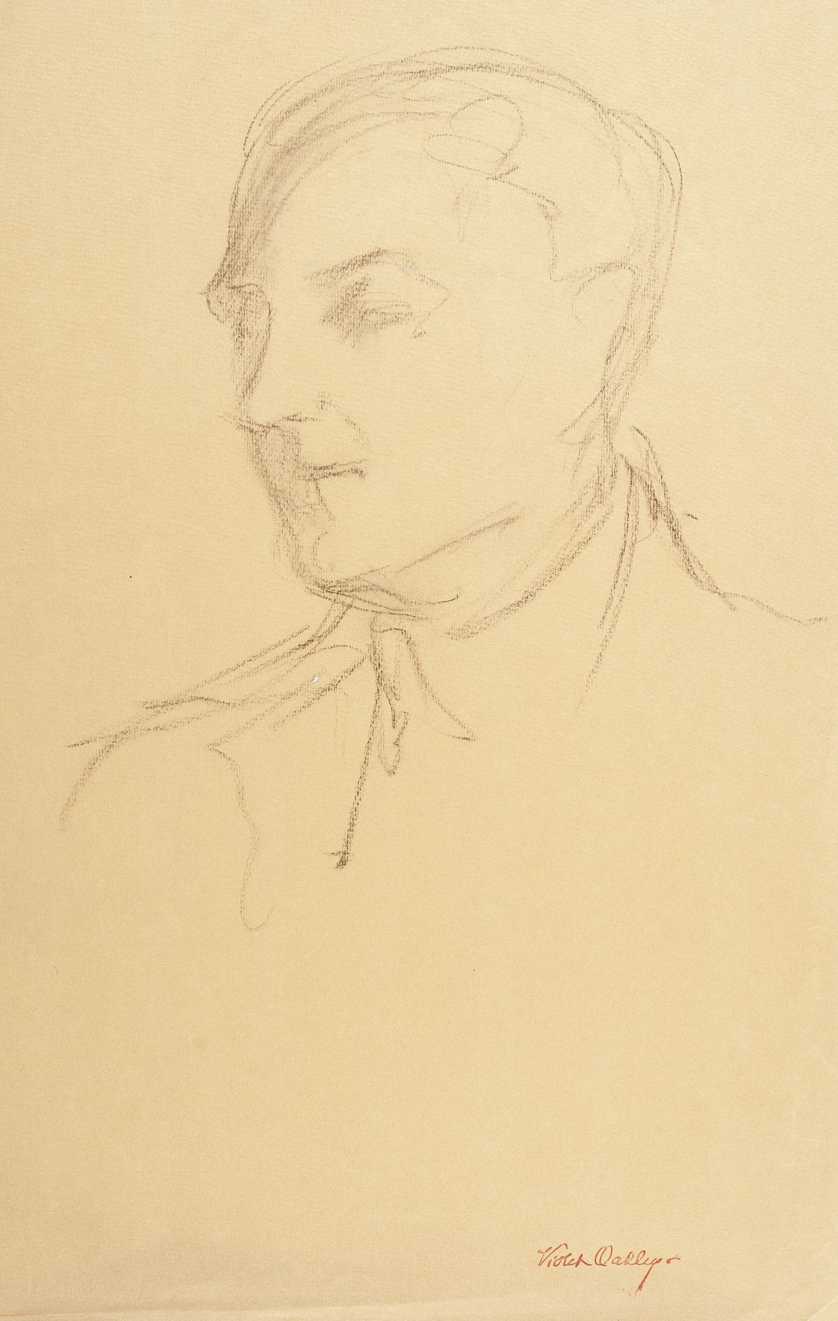 Portrait head study of unidentified man: - Woodmere Art Museum