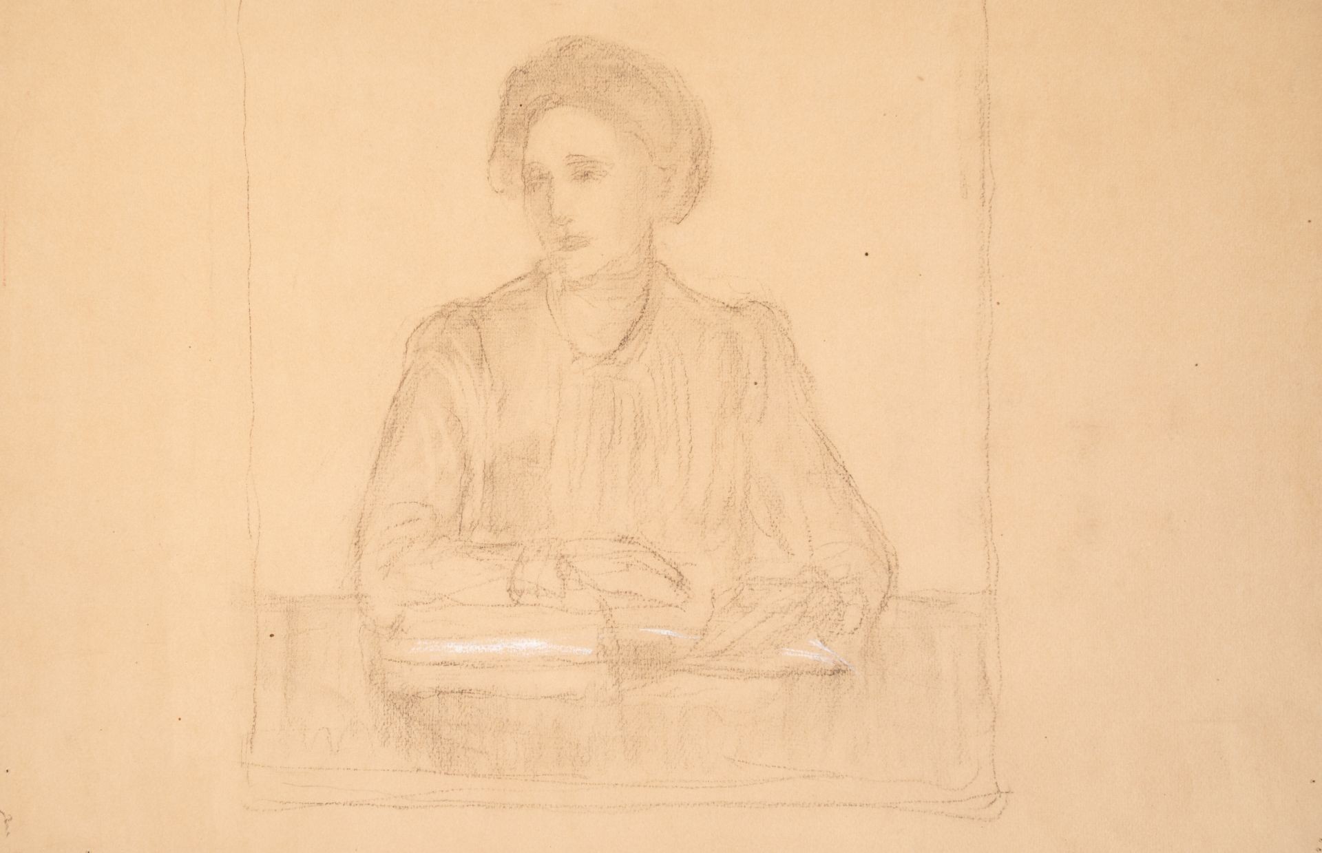 Portrait study of a woman (possibly Mrs. John Y. Huber [Caroline ...