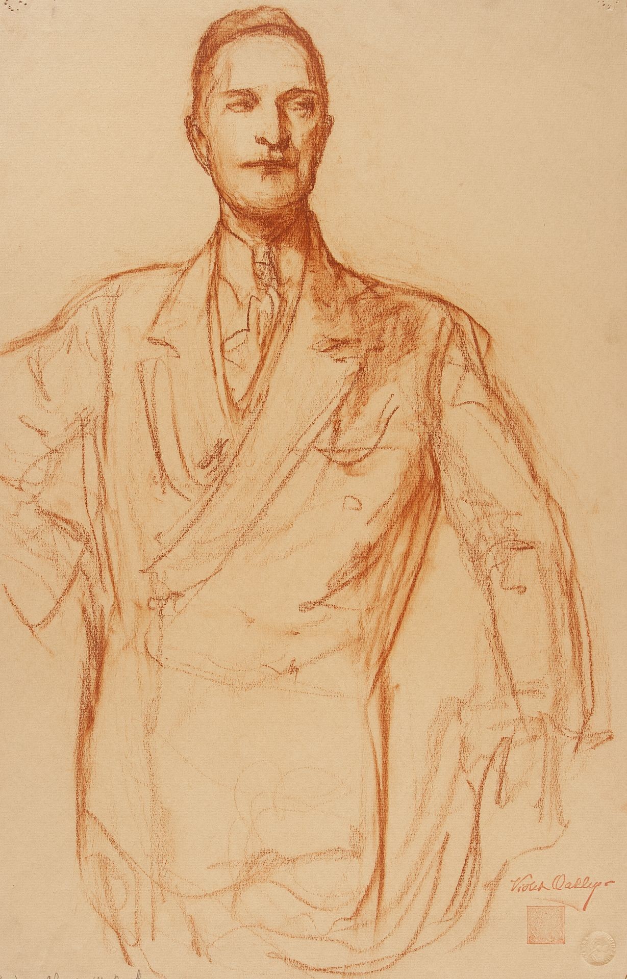 Three-quarter-length portrait study of Charles W. Beck, Jr., president ...