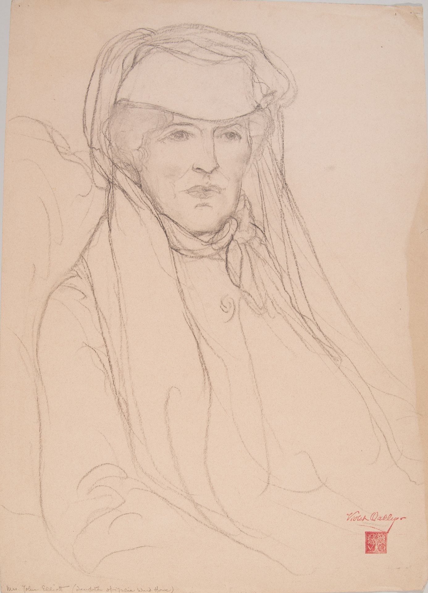 Portrait study of Mrs. John Elliott (née Maud Howe) - Woodmere Art Museum