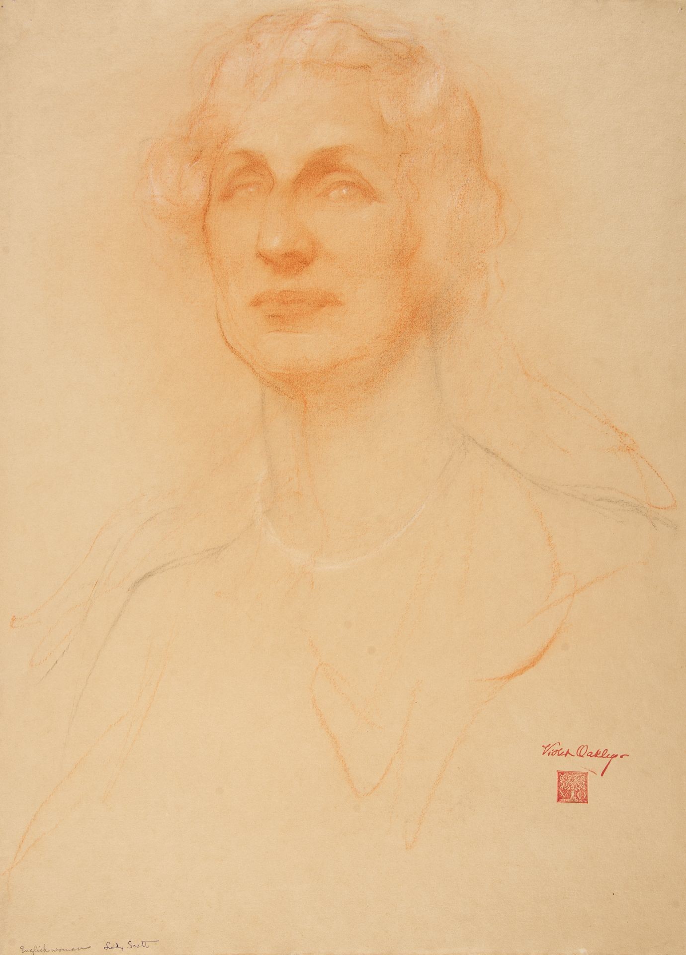 Portrait study of Lady Scott (English woman) in profile - Woodmere Art ...