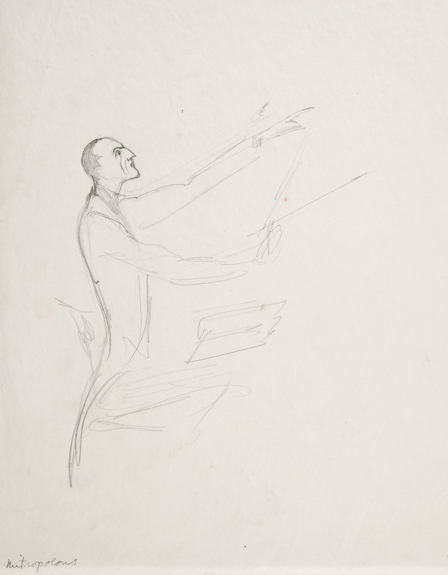 Portrait study of Dimitri Mitropoulos - Woodmere Art Museum