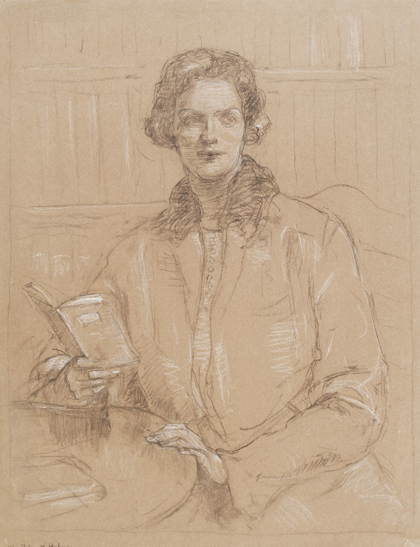 Portrait study of Mrs. John Y. Huber (Caroline Roberts Miller Huber ...