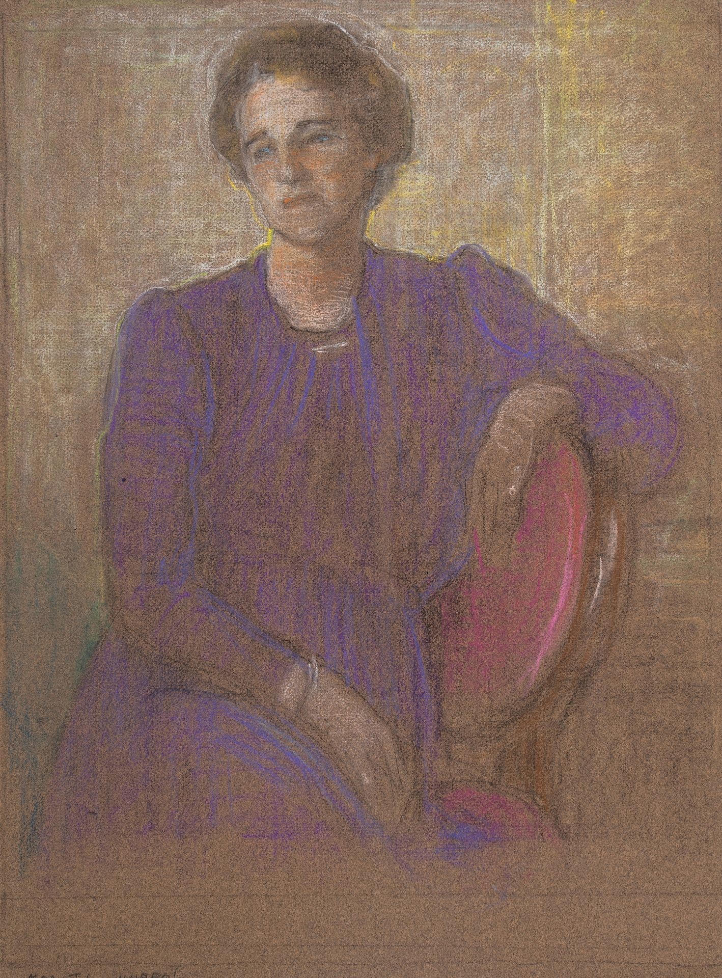 Portrait study of Mrs. John Y. Huber (Caroline Roberts Miller Huber ...