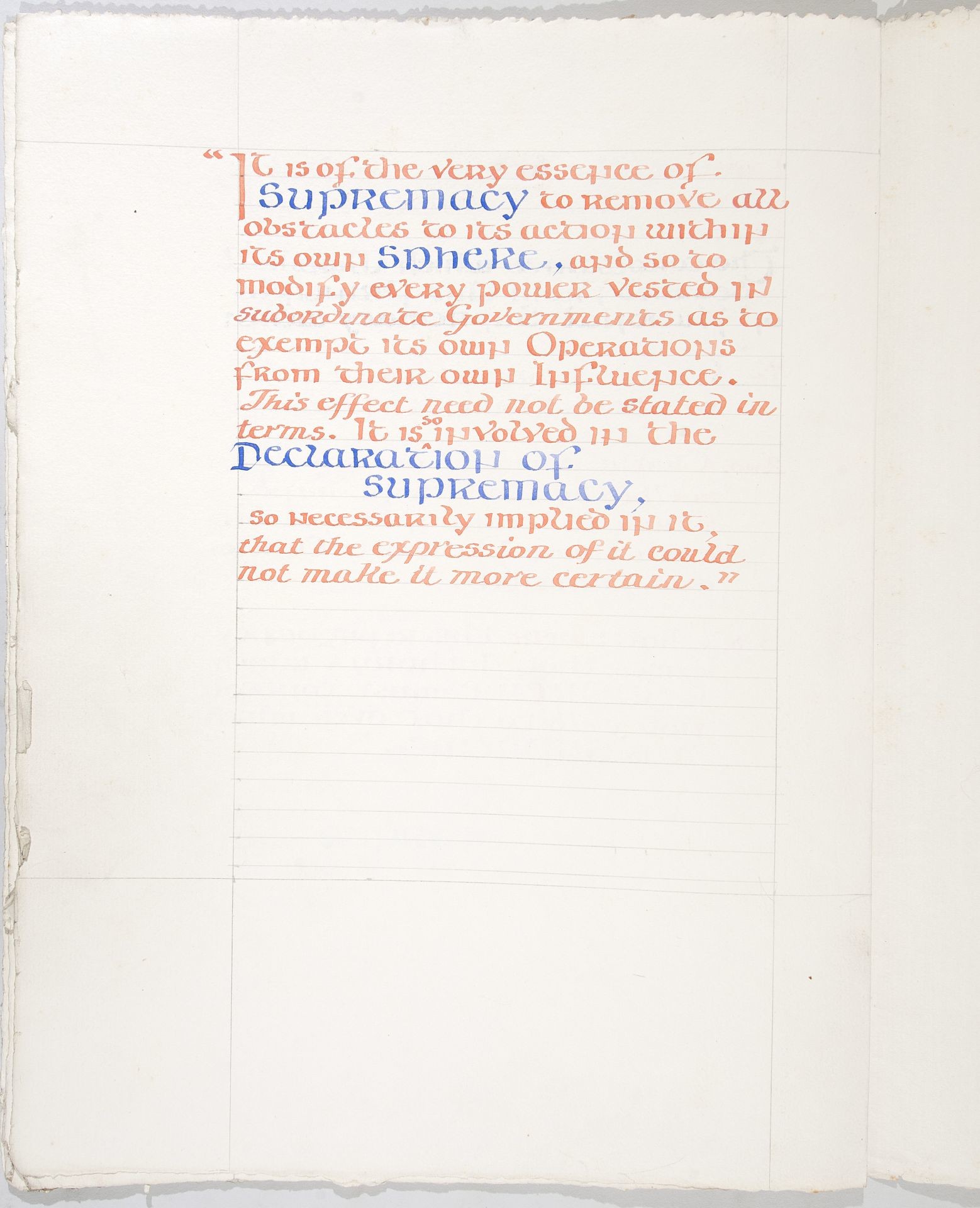 Mock-up of Page [10] It is of the very essence of supremacy [text], for ...